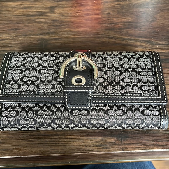 Coach | Bags | Coach Black Euc Trifold Wallet | Poshmark